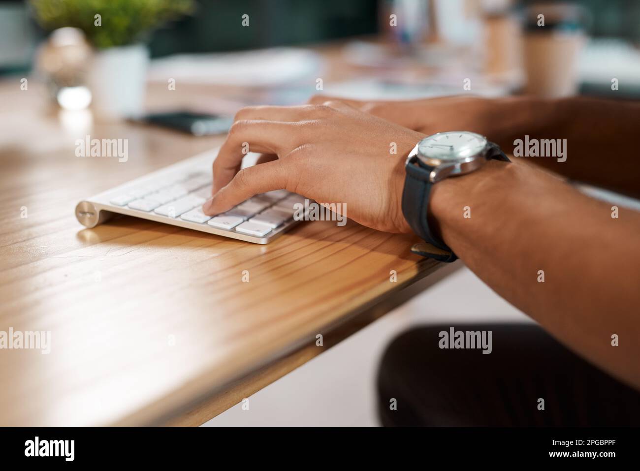 Ive had to learn how to type fast. an unrecognizable businessman ...