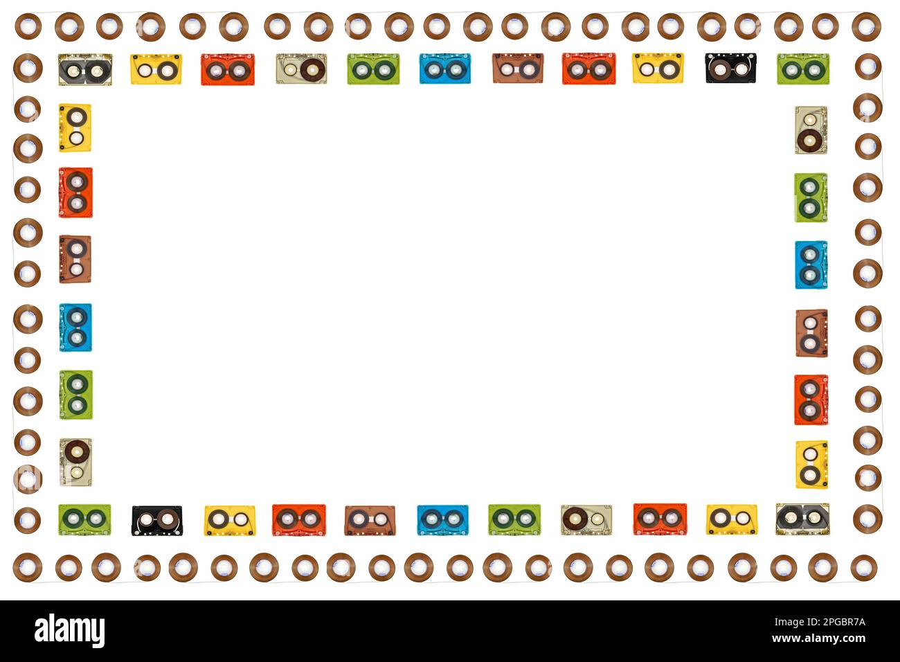 old audio cassette tape open frame Stock Photo - Alamy