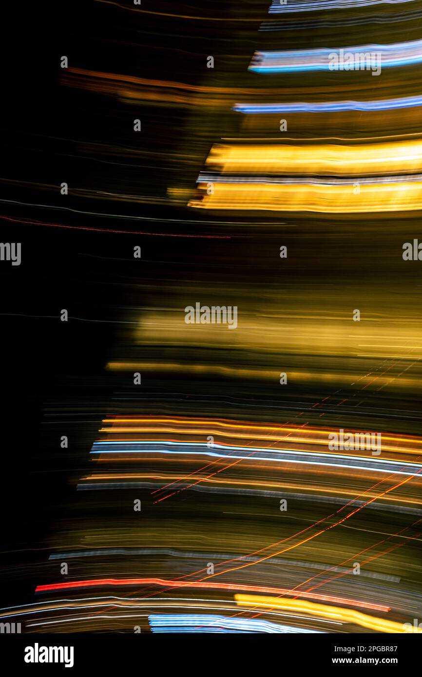 speed light line motion blur on dark background, data transfer ...