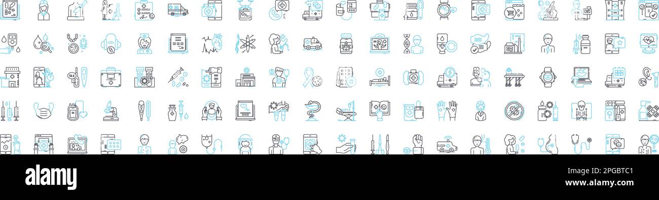 Occupational health vector line icons set. Occupational, Health, Safety ...