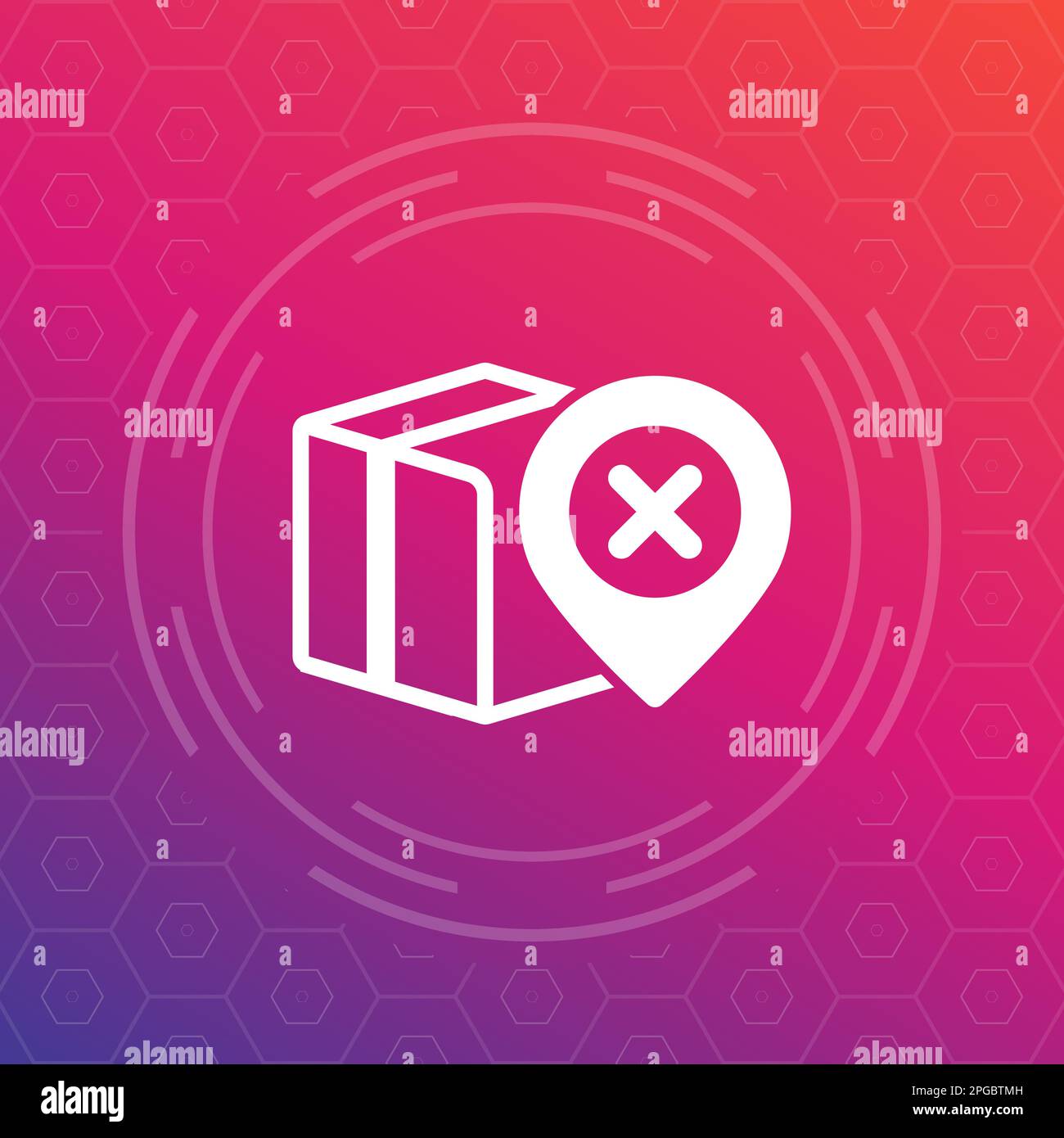 order delivery problem icon with parcel, vector Stock Vector Image ...