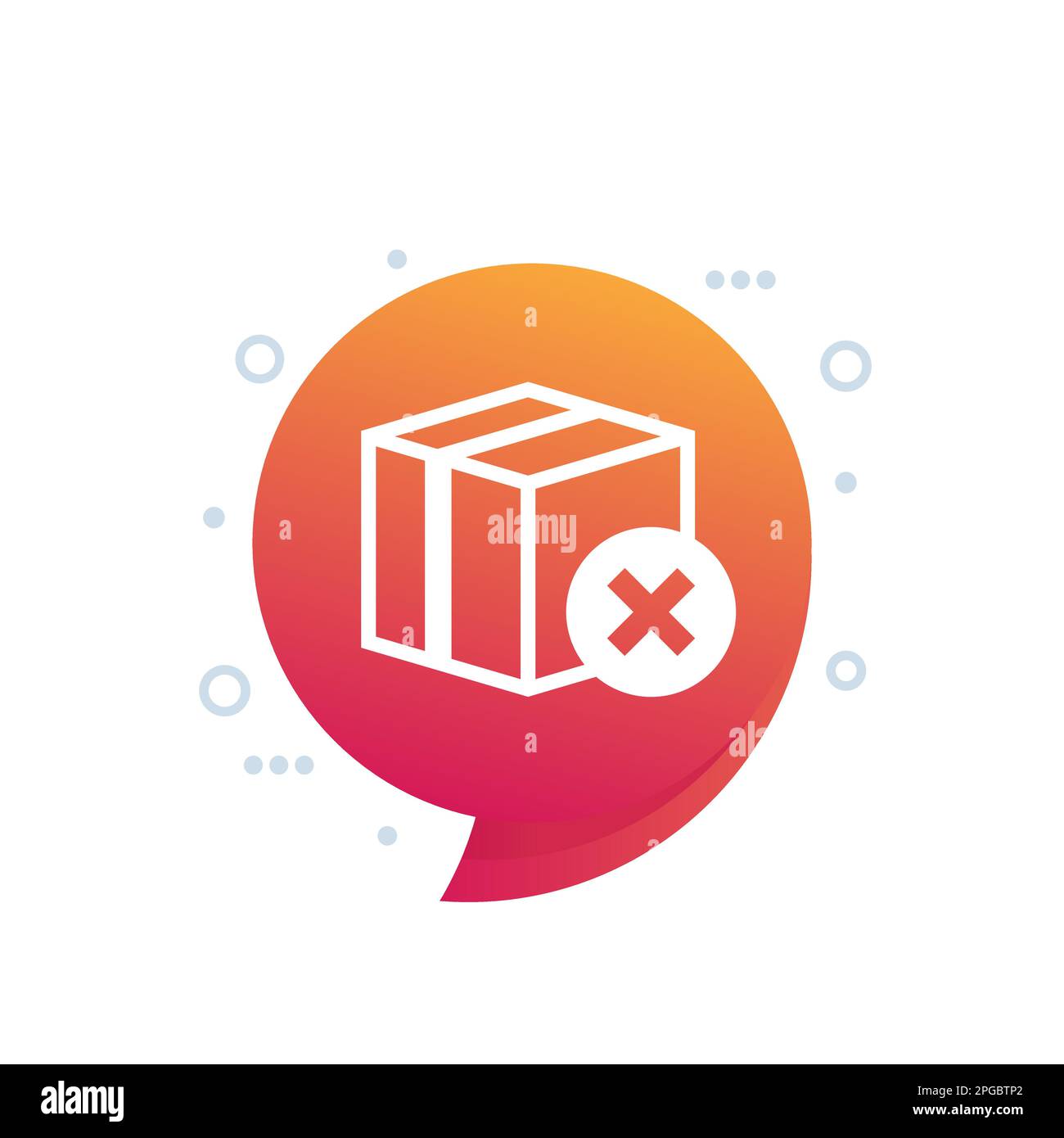 cancel order icon with a parcel or a box Stock Vector Image & Art - Alamy