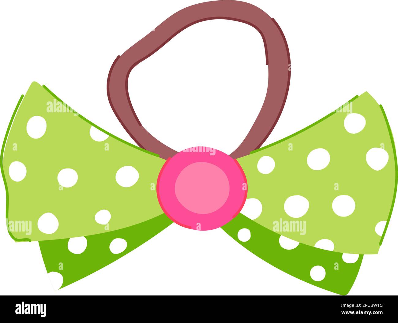 bow hair scrunchies cartoon vector illustration Stock Vector Image ...