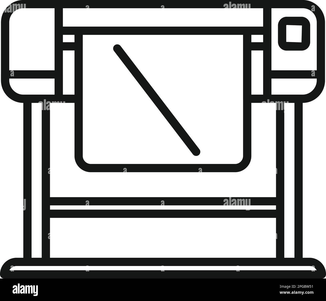 Service plotter icon outline hi-res stock photography and images - Alamy