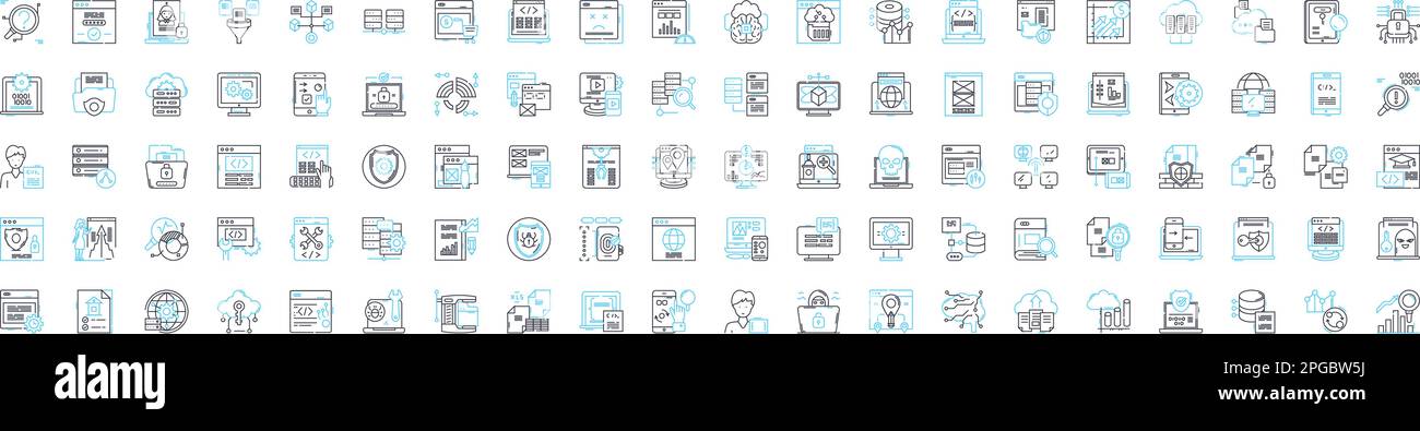 Cloud programming vector line icons set. Cloud, Programming, Computing ... Cloud programming vector line icons set. Cloud, Programming, Computing ...
