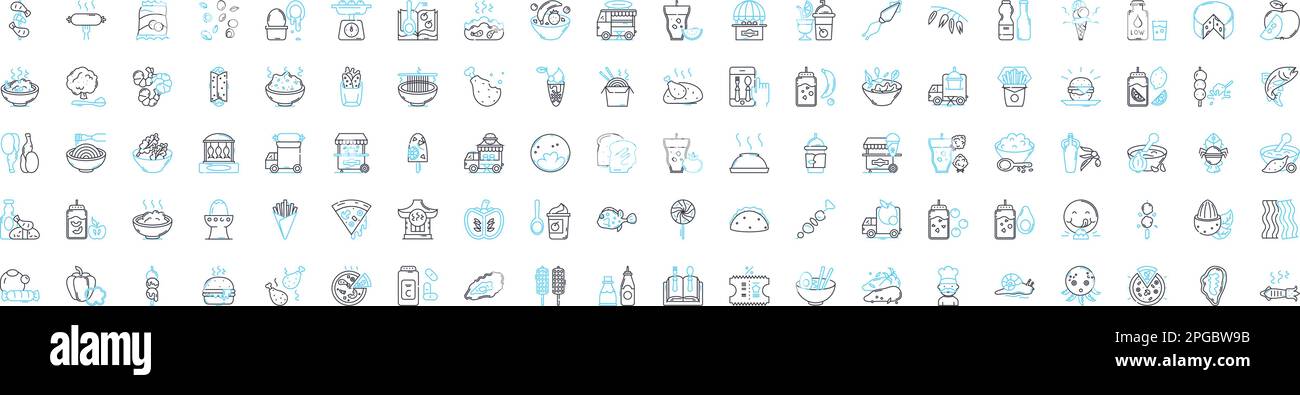 Gourmet market vector line icons set. Gourmet, Market, Delicatessen ...