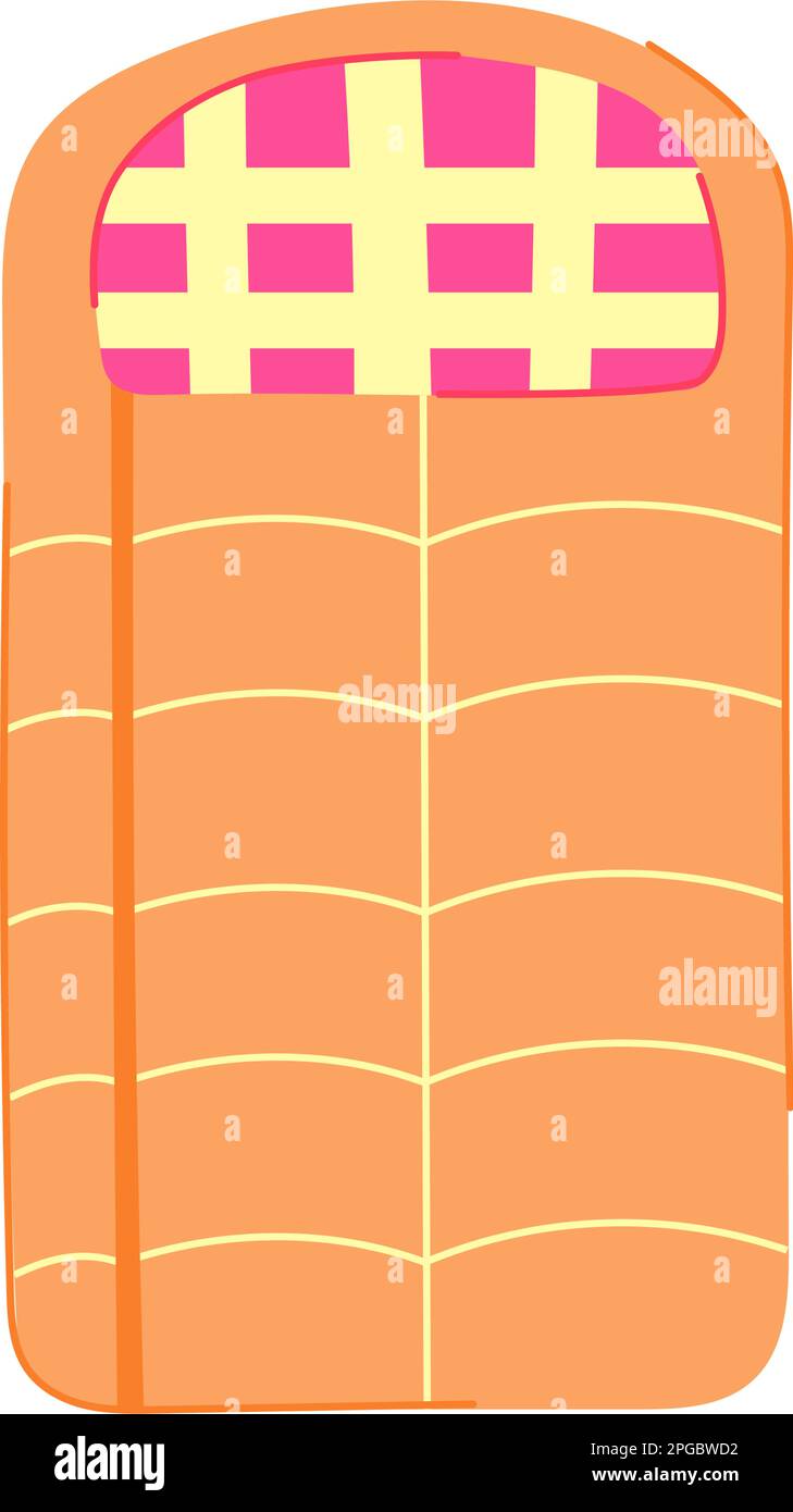 hiking sleeping bag cartoon vector illustration Stock Vector Image ...