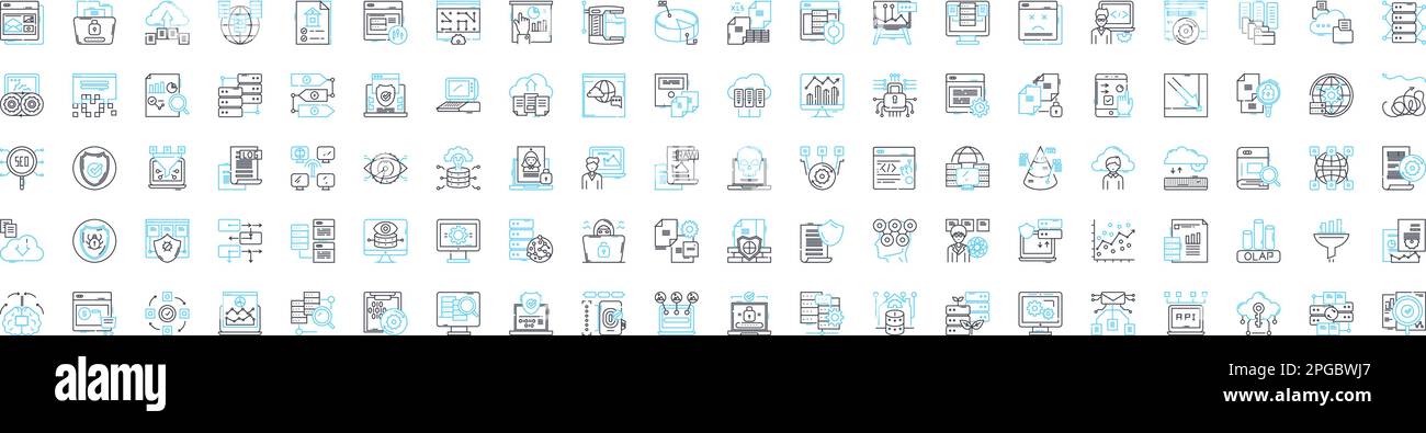 Return on investment analysis vector line icons set. ROI, Analysis ...