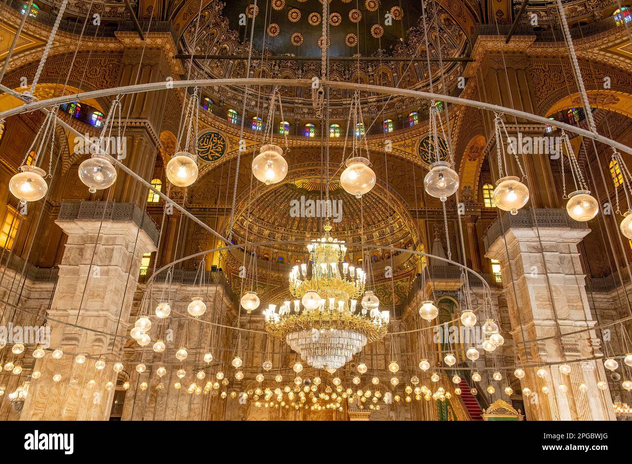 Inside the Mosque of Mohamed Ali, Cairo, Egypt Stock Photo - Alamy