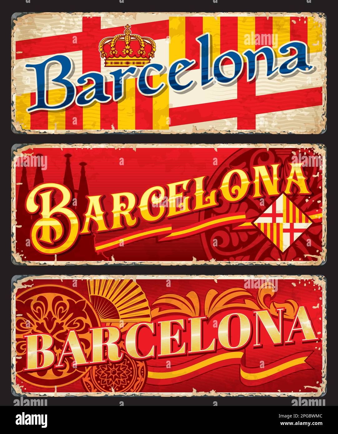 Spanish road signs Stock Vector Images - Alamy