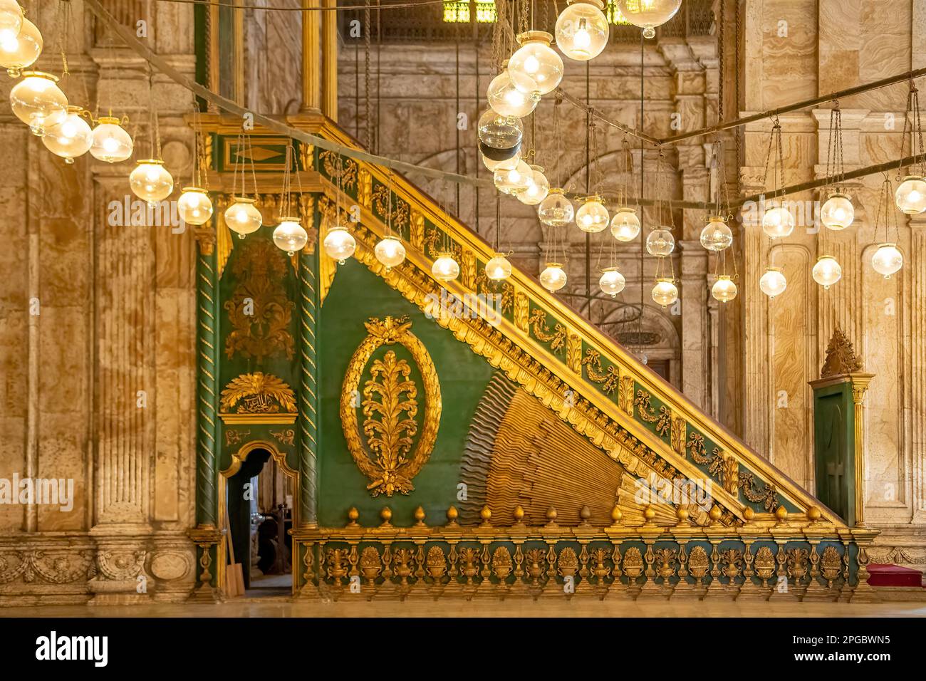 Inside the Mosque of Mohamed Ali, Cairo, Egypt Stock Photo - Alamy