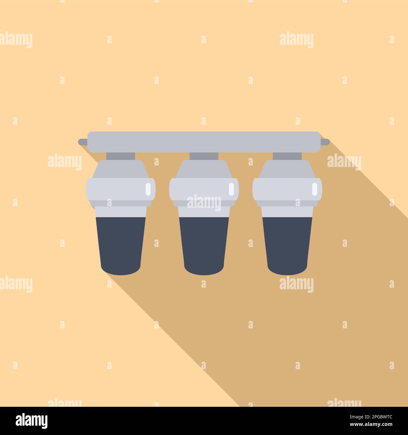 Tank system icon flat vector. Water filter. Liquid container Stock ...