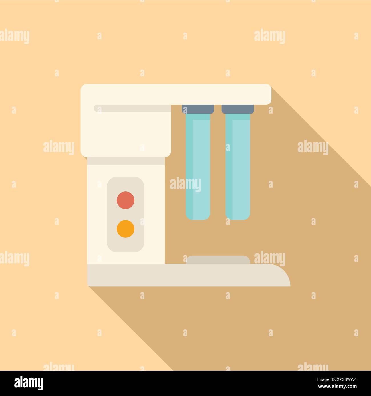 Lab water test icon flat vector. Equipment system. Container liquid ...