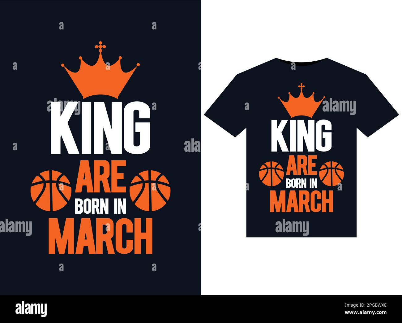 King Are born in March illustrations for print-ready T-Shirts design ...