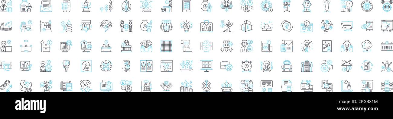 Market economy vector line icons set. Market, Economy, Capitalism ...