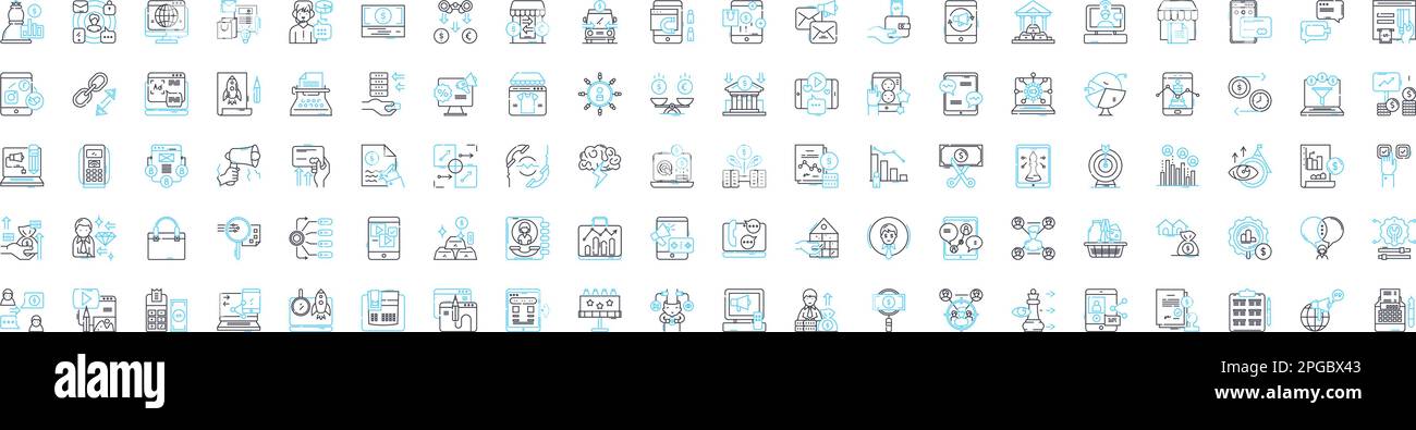 Mobile advertising vector line icons set. Mobile, Advertising, App, Ads ...