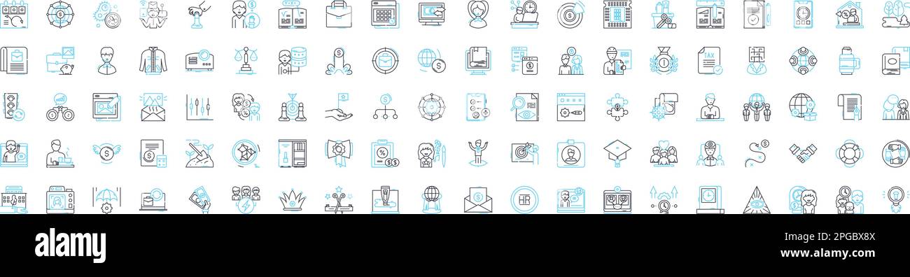 Office business vector line icons set. Office, Business, Workplace ...