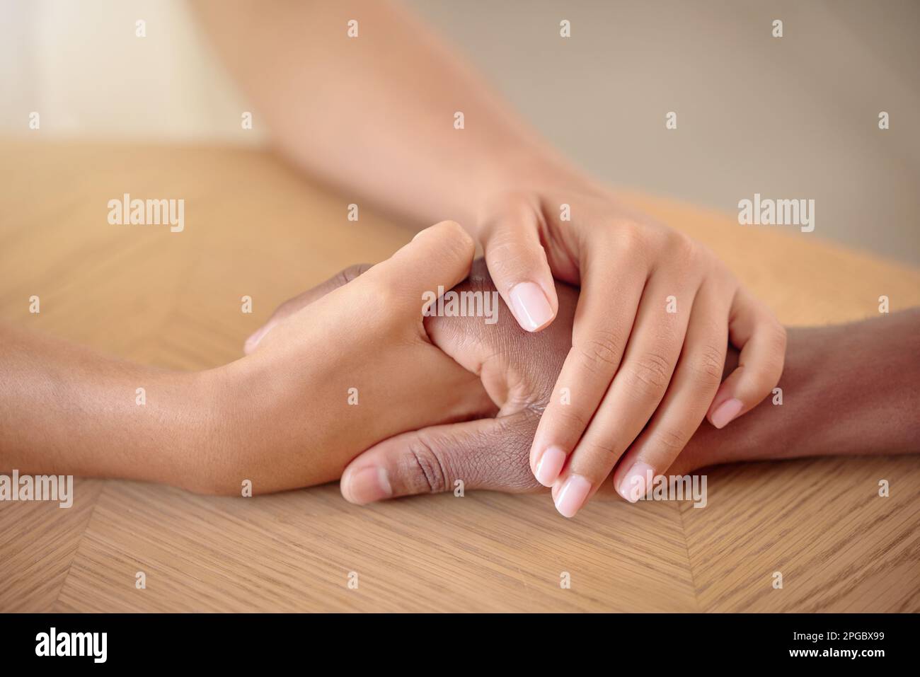 Support, empathy and compassion with people holding hands for hope ...