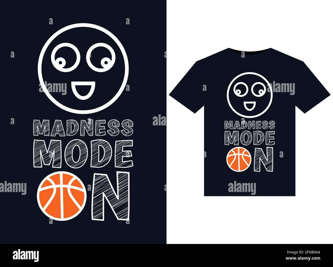 Madness Mode On illustrations for print-ready T-Shirts design Stock ...