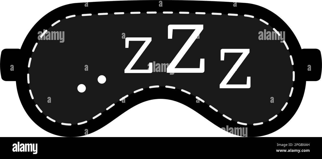 Eye mask sleep isolated Black and White Stock Photos & Images - Alamy