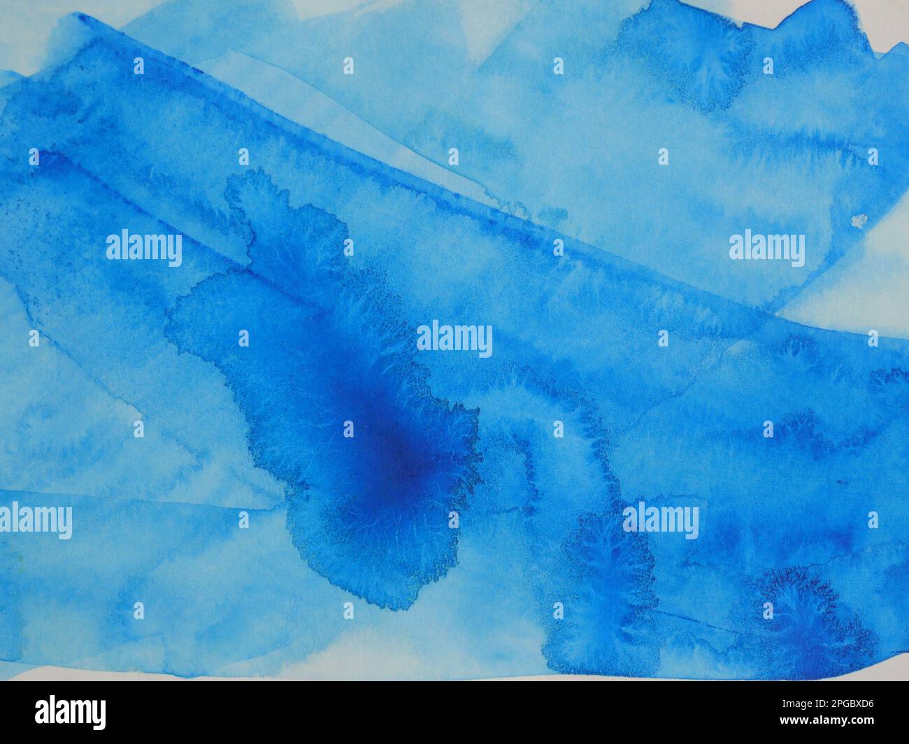 Abstract background and texture pattern blue a color flow on white ...