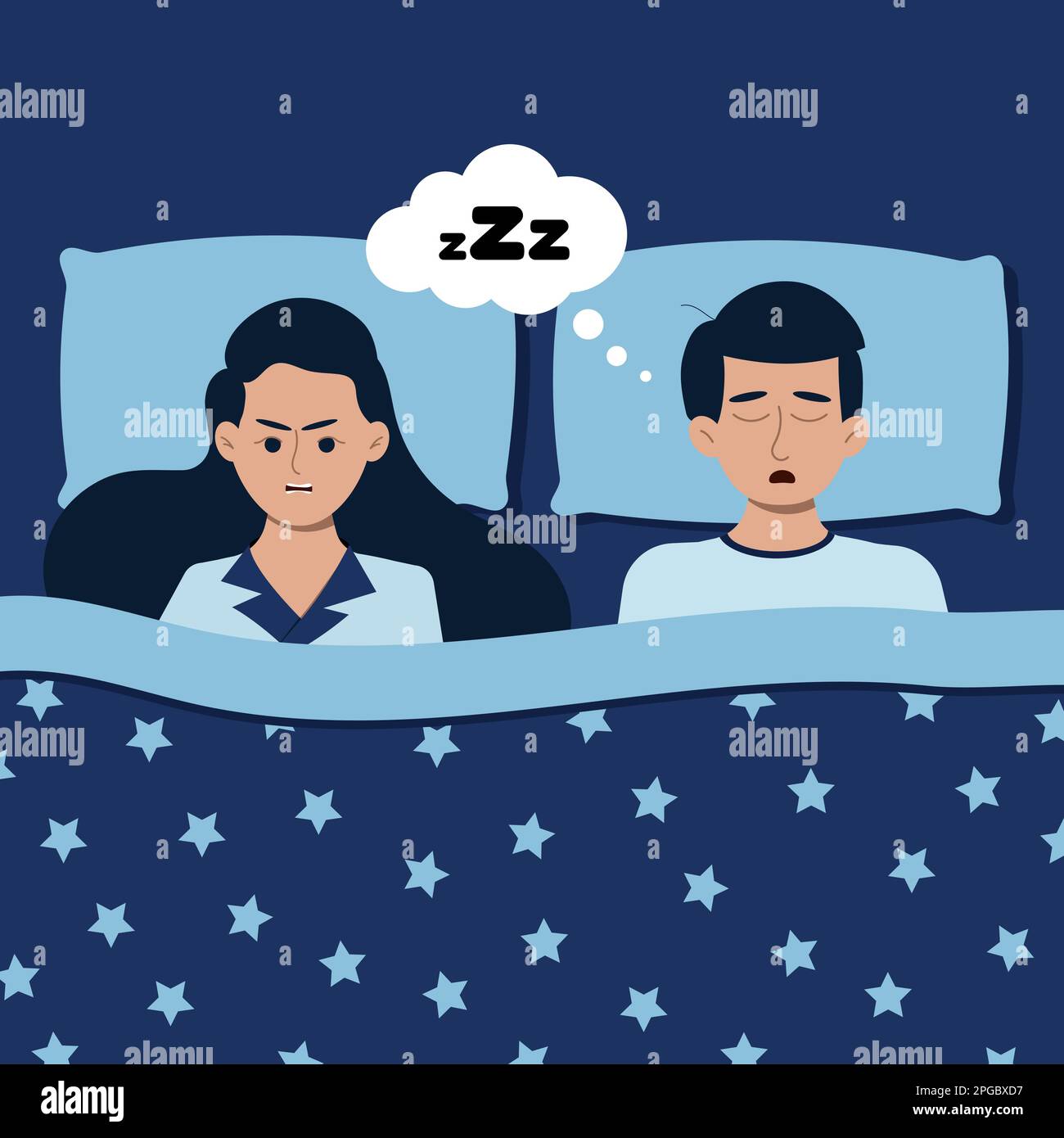 Sleep apnea cartoon hi-res stock photography and images - Alamy