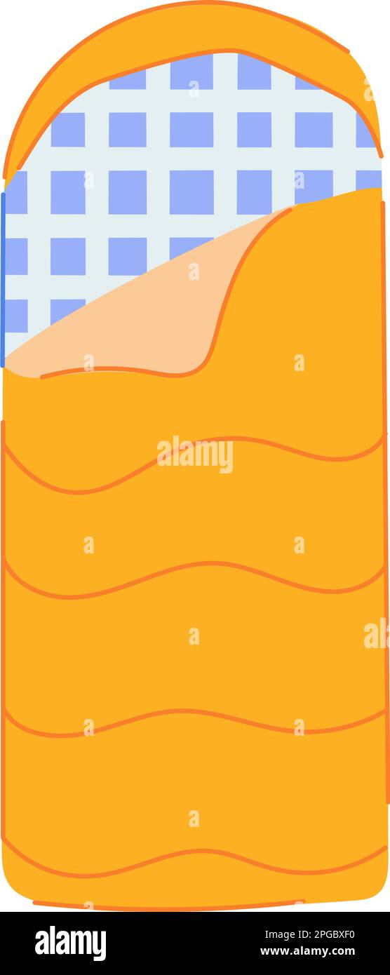 comfortable sleeping bag cartoon vector illustration Stock Vector Image ...