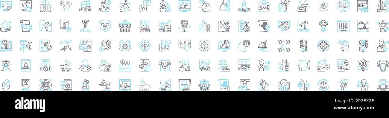 Fnancial coaching vector line icons set. Financial, Coaching, Budgeting ...