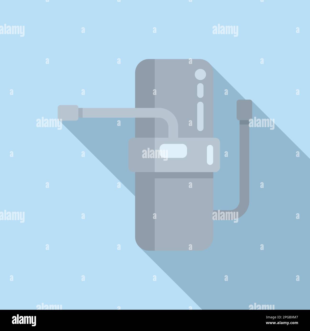 Modern water filter icon flat vector. Treatment equipment. Tank system ...