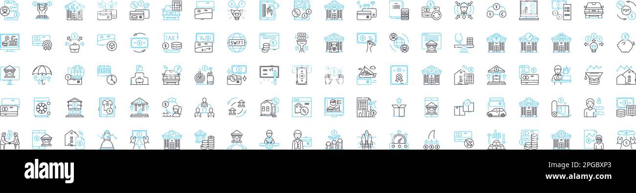 Financial reporting and auditing vector line icons set. Auditing ...
