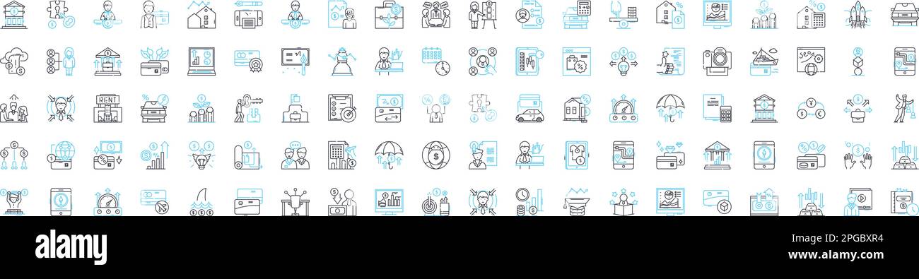 Financial income vector line icons set. Income, Finance, Profit ...