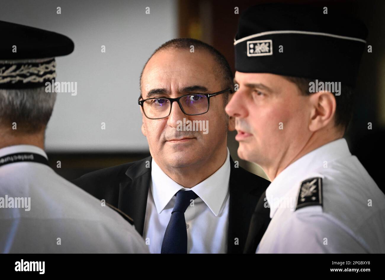 Paris, France. 21st Mar, 2023. Laurent Nunez, Prefect of Police of ...