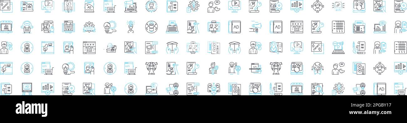 Commerce Management Vector Line Icons Set Commerce Management