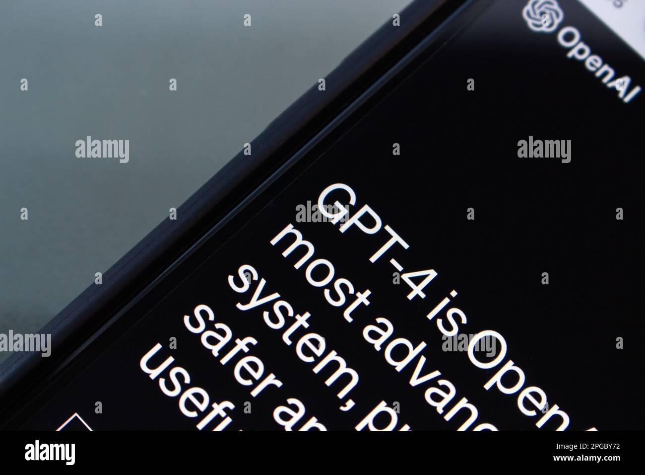 Vancouver, CANADA - Mar 18 2023 : Website of GPT-4 seen in an iPhone ...