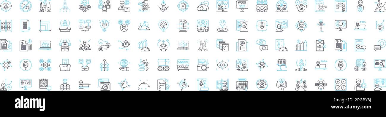Teamwork vector line icons set. Collaboration, Synergy, Togetherness, Joint-effort, Harmony ...