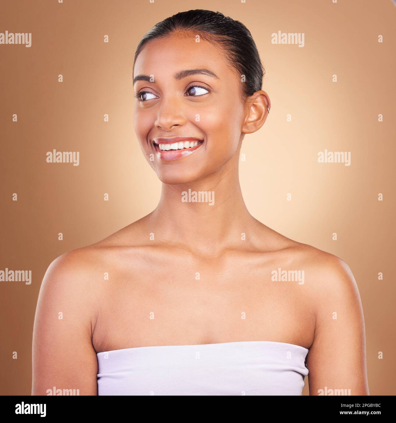 Skincare Beauty And Face Of Indian Woman For Wellness Healthy Skin And Facial Treatment In