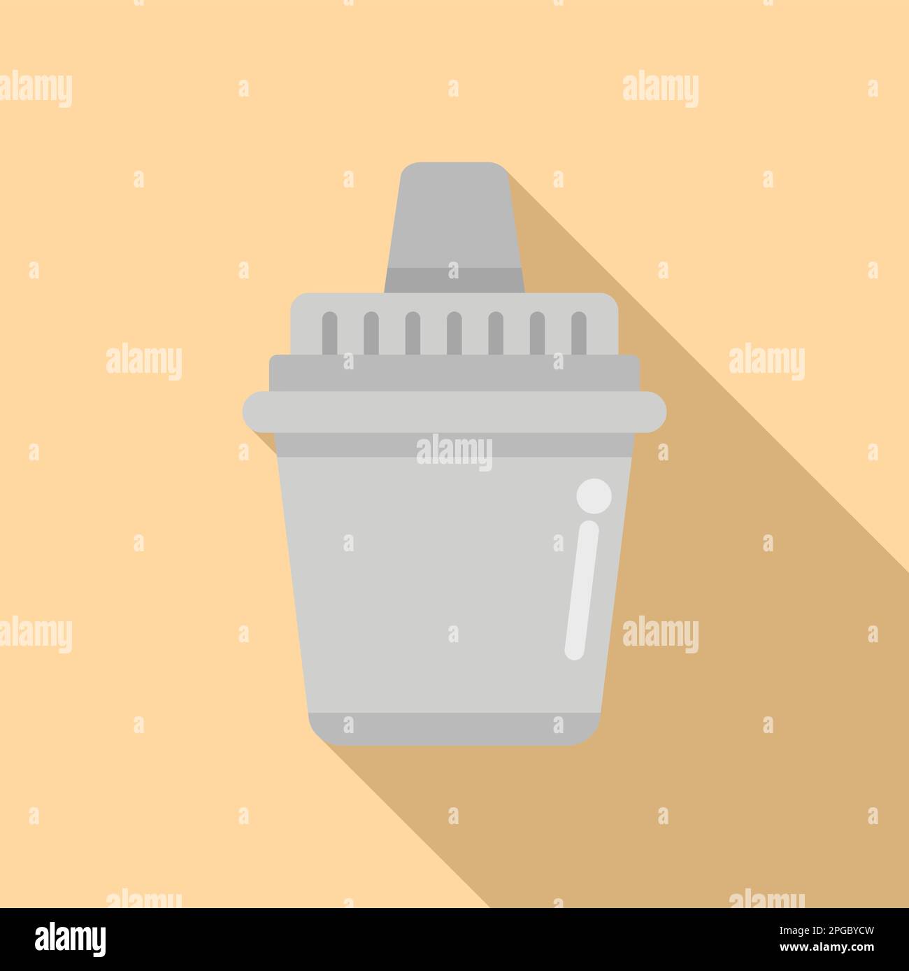 Ecology tank icon flat vector. Water filter. Liquid process Stock ...