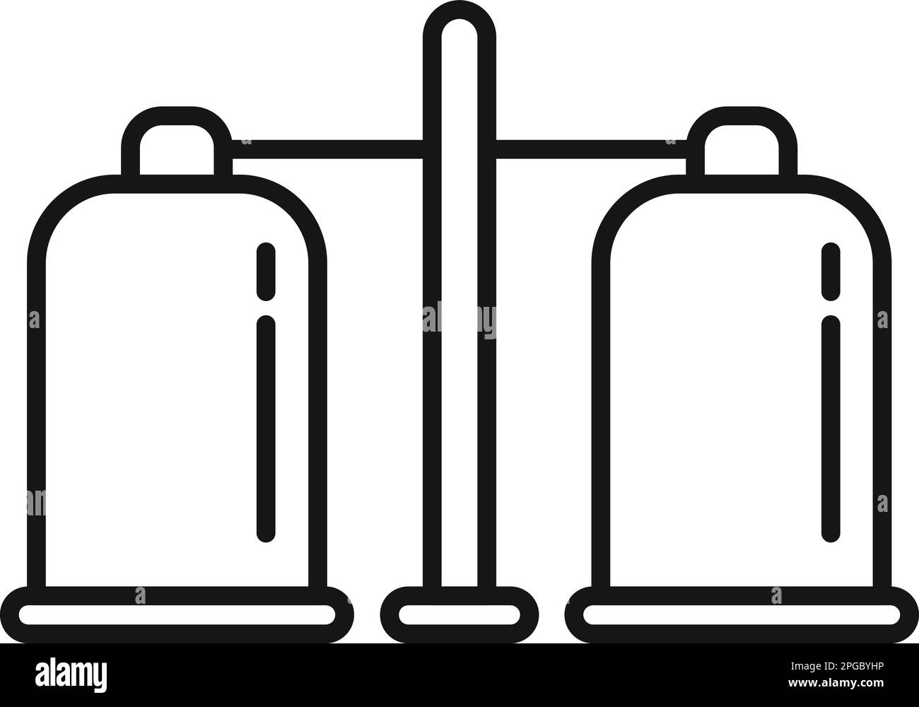 Water system icon outline vector.Filter purification. Container ...