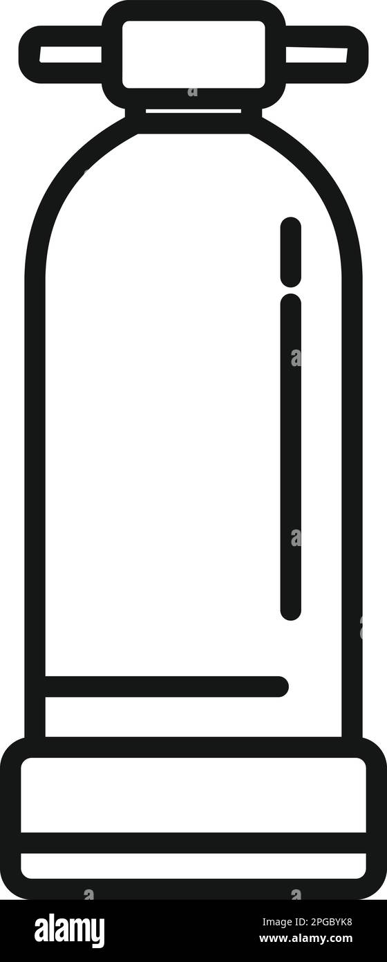Water tank icon outline vector. Filter treatment. Liquid system Stock ...