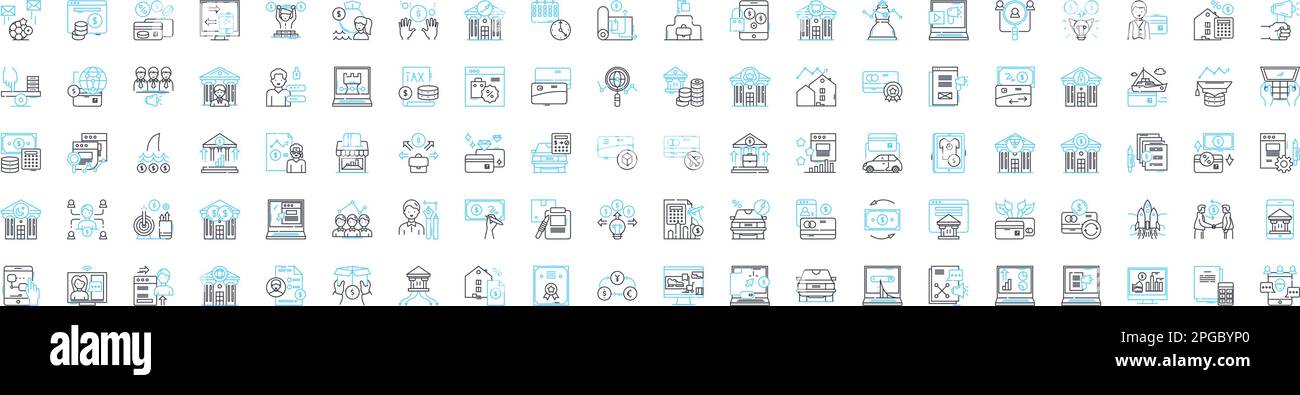 Finance market services vector line icons set. Funding, Banking ...