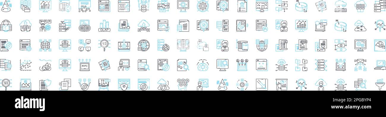 Financial analysis and forecasting vector line icons set. Financial ... Financial analysis and forecasting vector line icons set. Financial ...