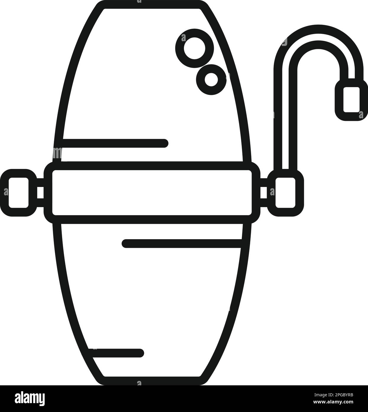 Osmosis water tank icon outline vector. Treatment equipment. Container ...