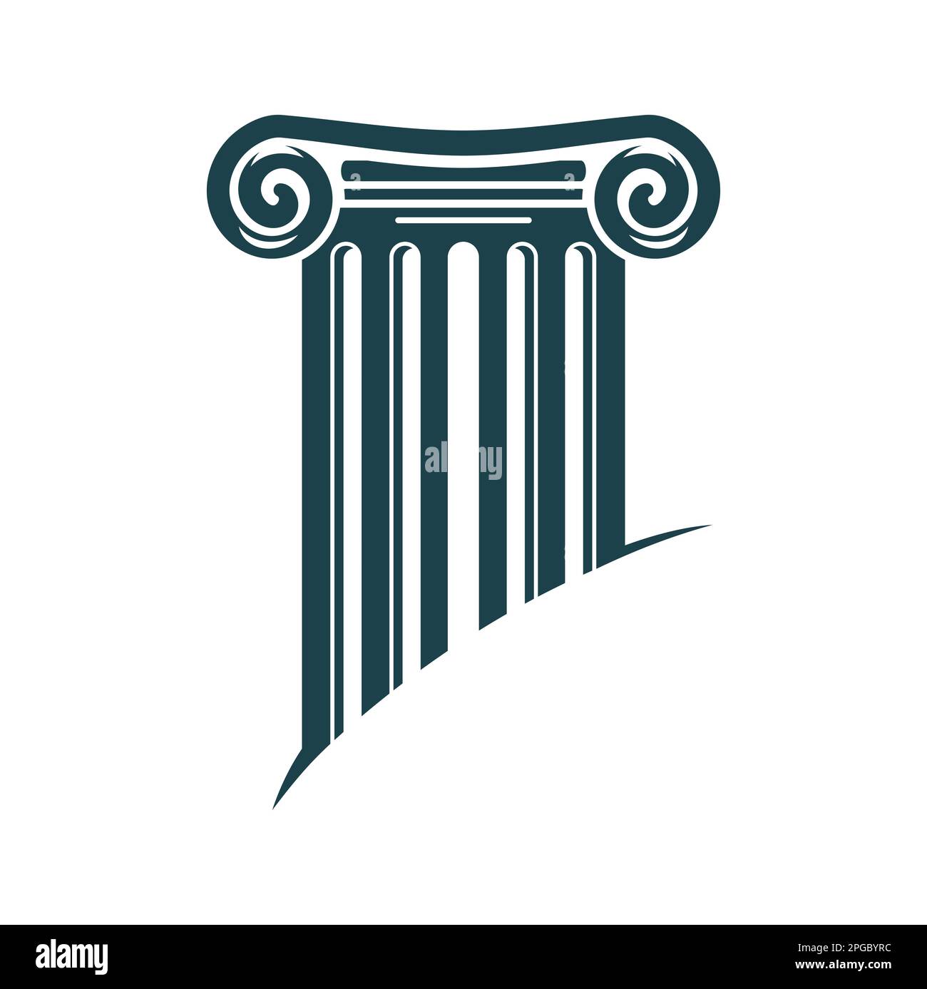 Ancient Greek column and pillar symbol. Legal, attorney, law office ...