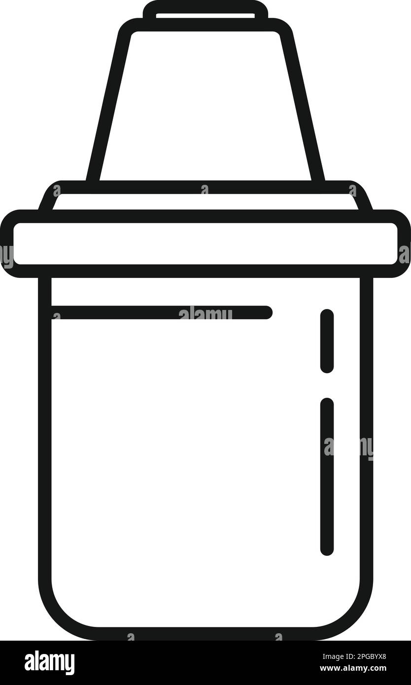 Cleaning filter icon outline vector. Water treatment. Plant container ...