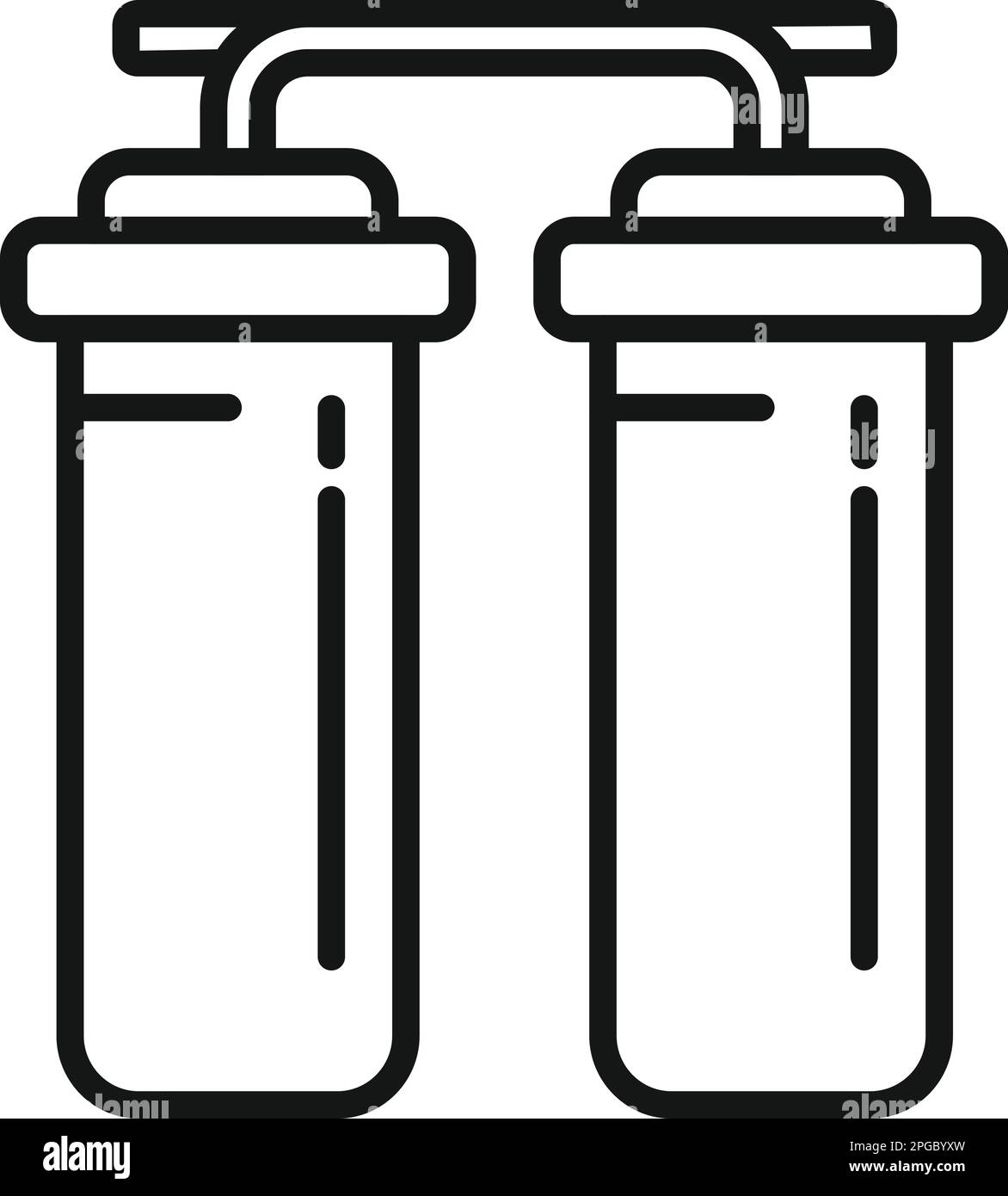 Water tank icon outline vector. Filter treatment. Liquid system Stock ...