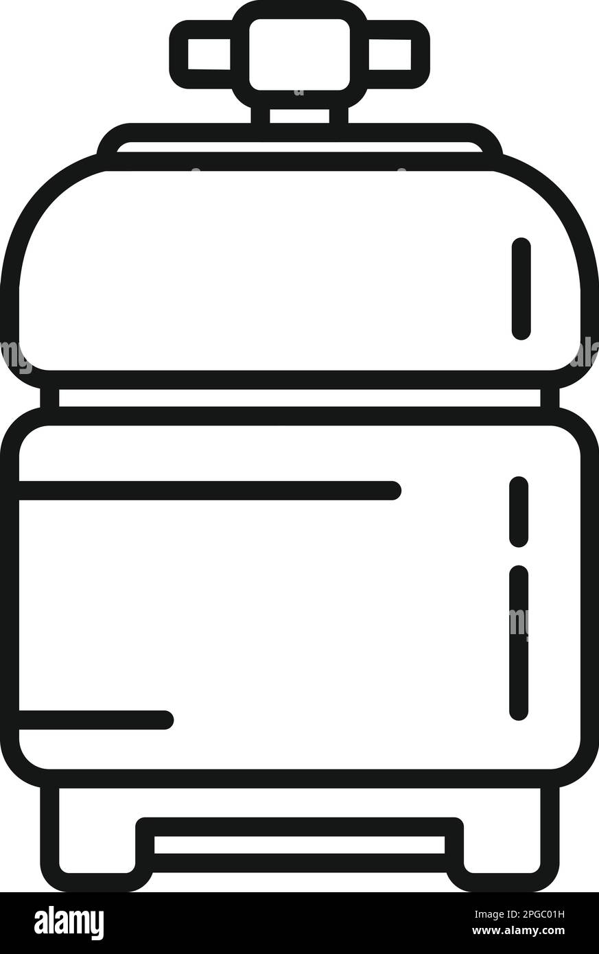 Outline Of Water Trough Tank Filter Icon Outline Vector. Water System.