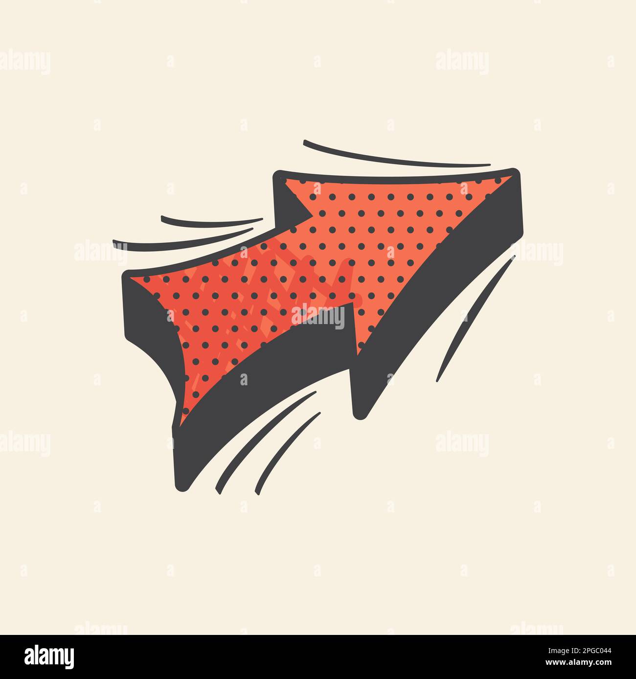 Comic arrow thunderbolt, electrical discharge cartoon color lightning ...