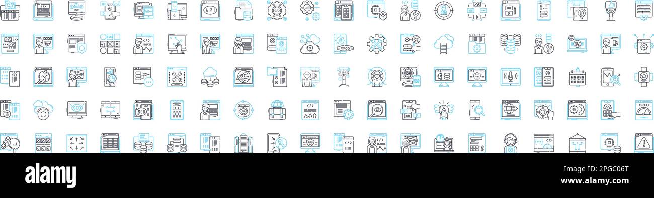 Audience targeting vector line icons set. Audience, targeting ...