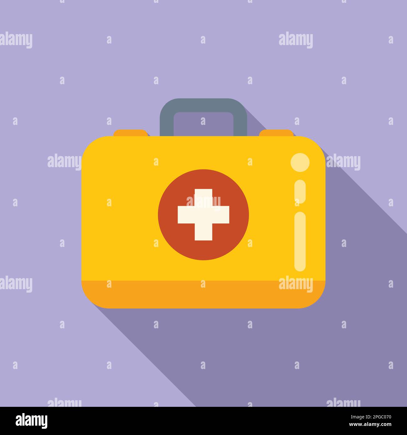 First aid kit icon flat vector. Travel equipment. Outdoor activity ...