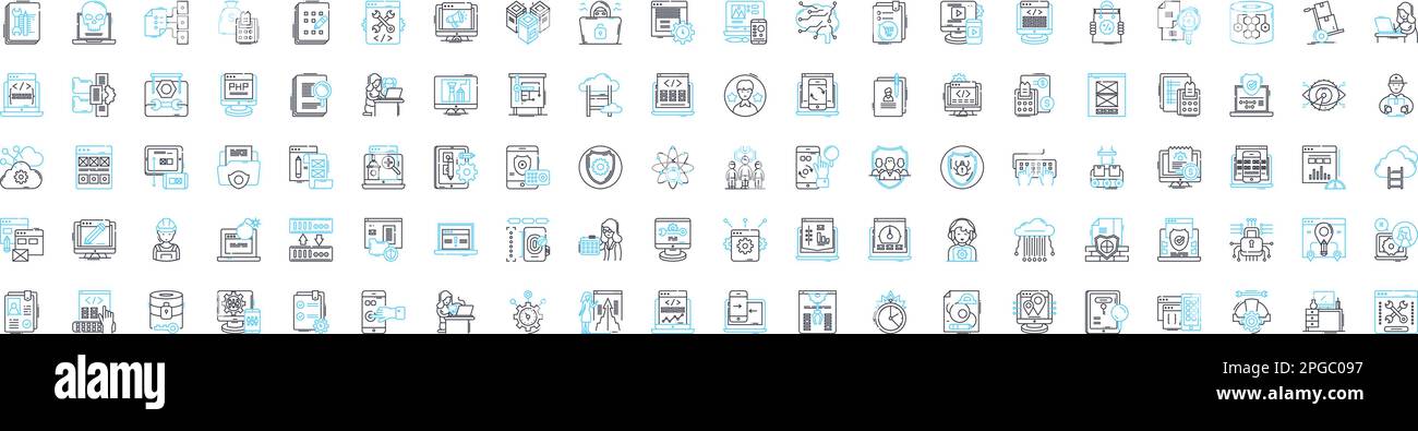 Accessibility vector line icons set. Accessible, Ease, Mobility, Aids ...